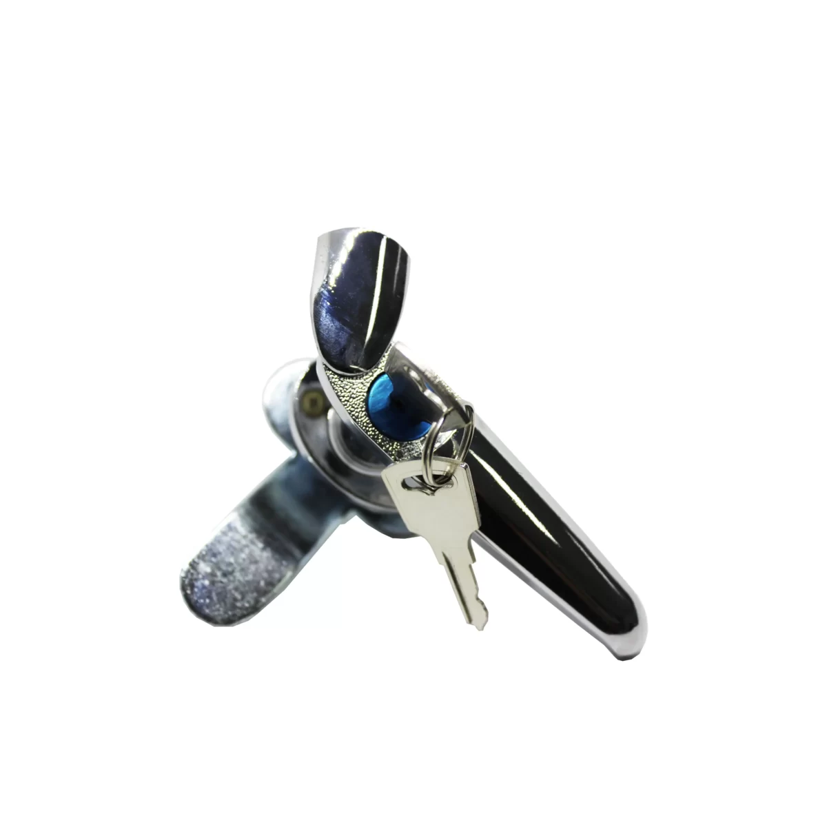 HANDLE PANEL LOCK+KEY 120MM SILVER SHINY / MS-308 – DV Electrical Products
